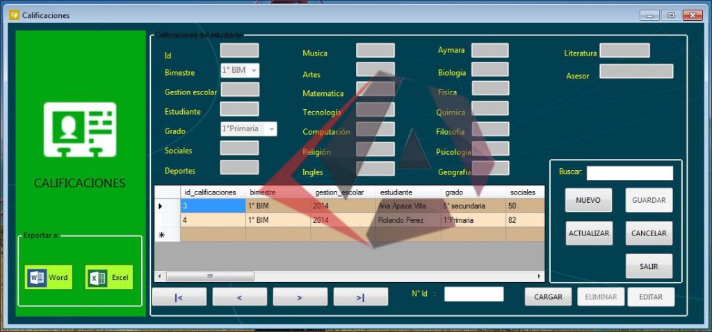 Sistema escolar desarrollado en Visual Basic.NET y SQL Server