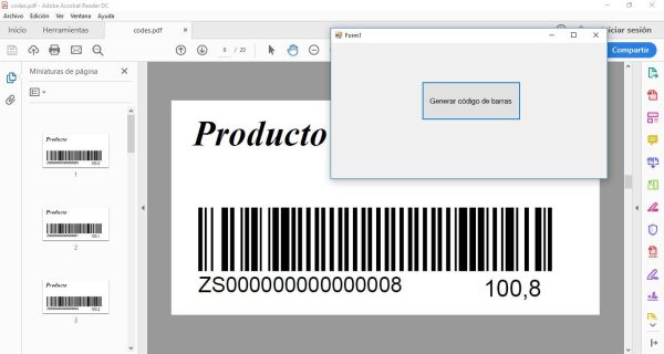 Código fuente Generar códigos de barras en C#