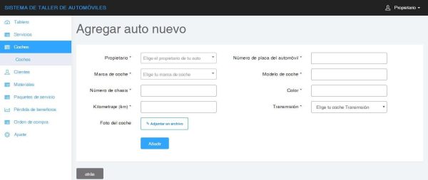 Sistema de taller para automóviles desarrollado en PHP y MySQL - Anthon ...