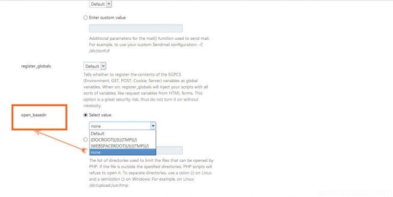 Solucionar el error open_basedir restriction in effect en php