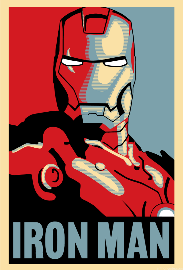 Iron Man Hope Poster in vector format - Ai SVG Eps