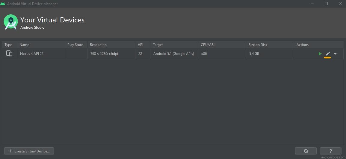 Solución Emulador Congelado Session 'app': Error Installing APK